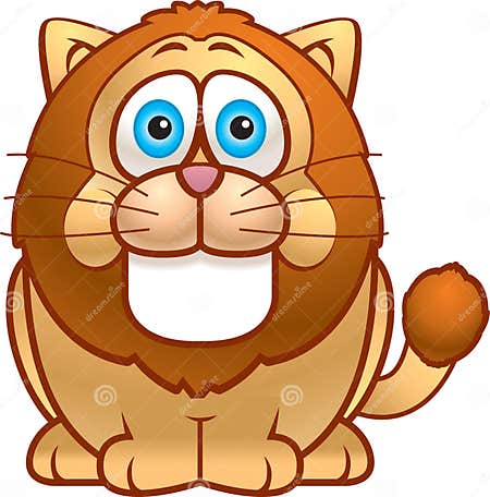 Fat Lion stock vector. Illustration of lion, animal, round - 2032143