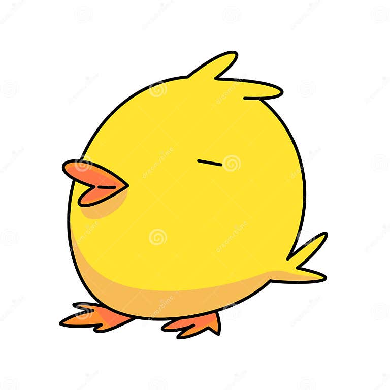 Fat Little Chicken, Happy Easter. Flat Vector Illustration Stock Vector ...