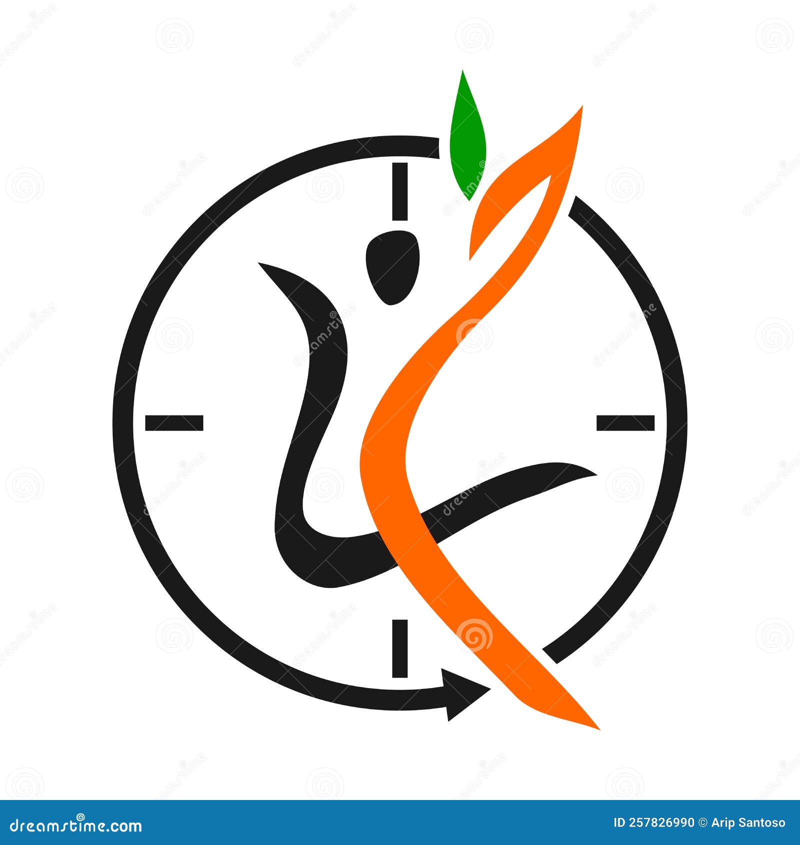 Fat Loss Burn Day Night Logo Template Isolated Stock Vector ...