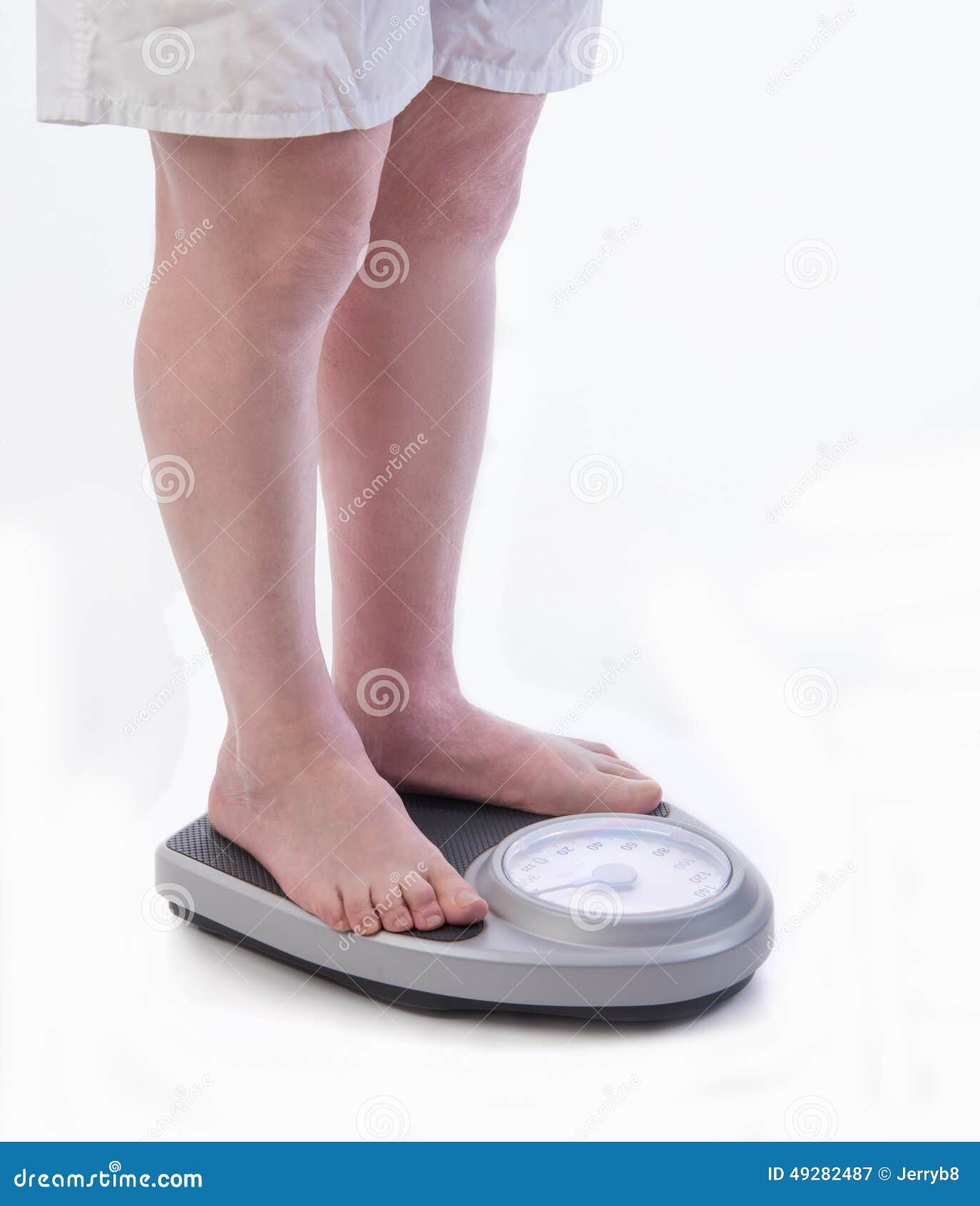 Fat Male on Scale stock image. Image of wellbeing, equipment - 49282487