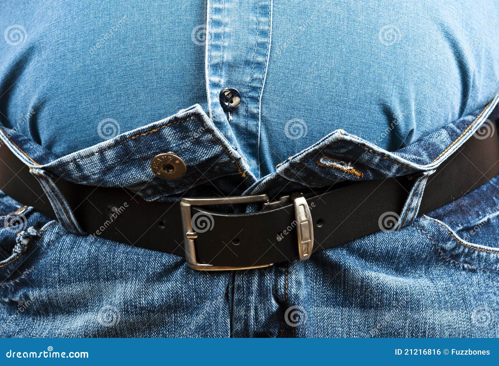 Fat man stock photo. Image of jeans, fatness, abdomen - 21216816