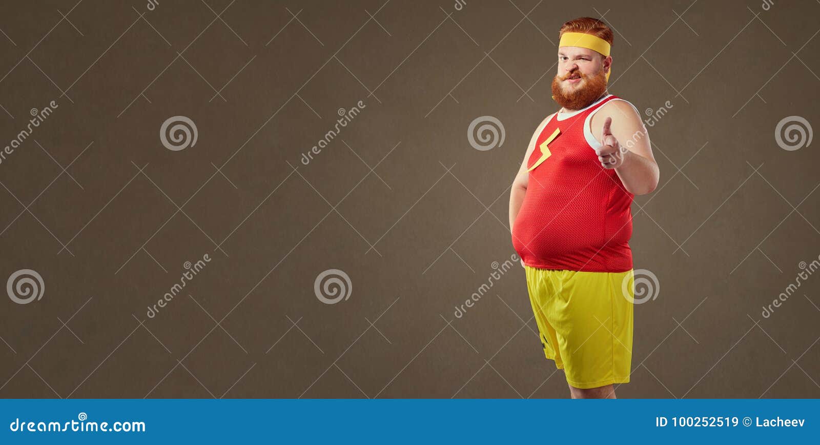 A Fat Man with a Beard in a Tracksuit. Stock Image - Image of beard ...