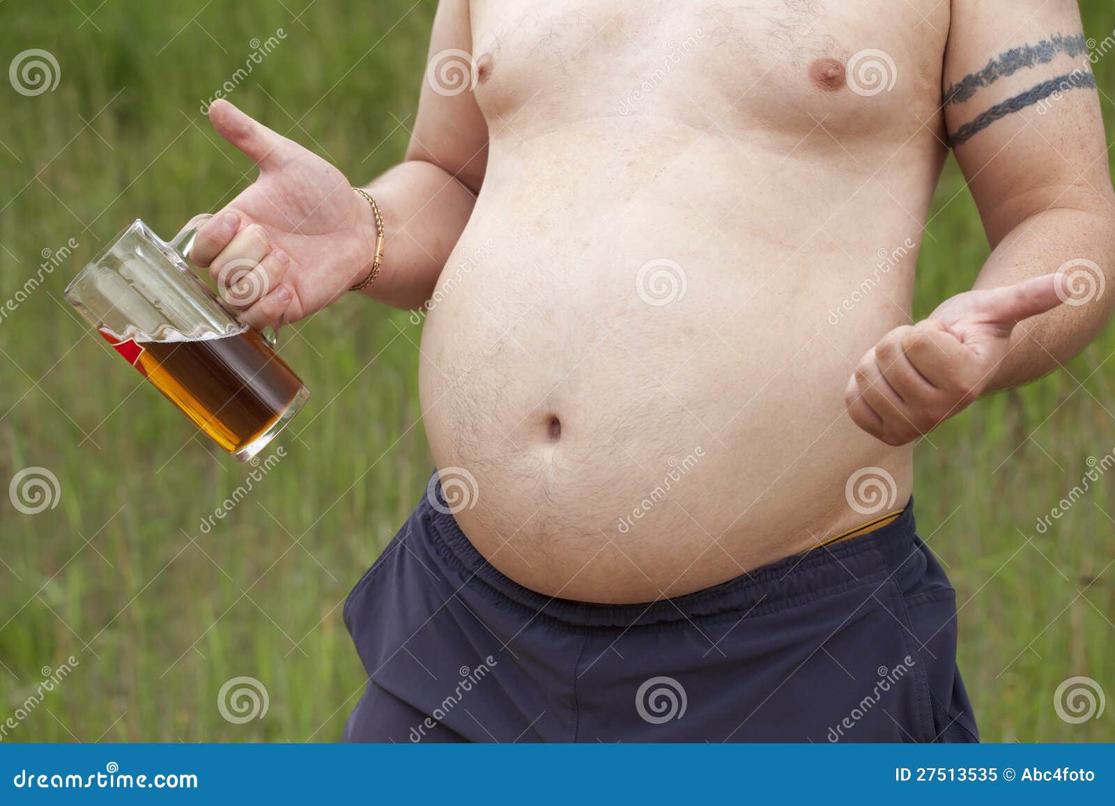 Fat man with a beer stock image. Image of body, male - 27513535