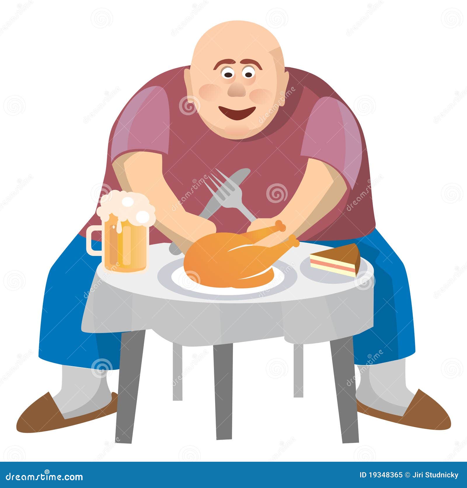 Fat Man Crowded Table Stock Illustrations – 1 Fat Man Crowded Table ...