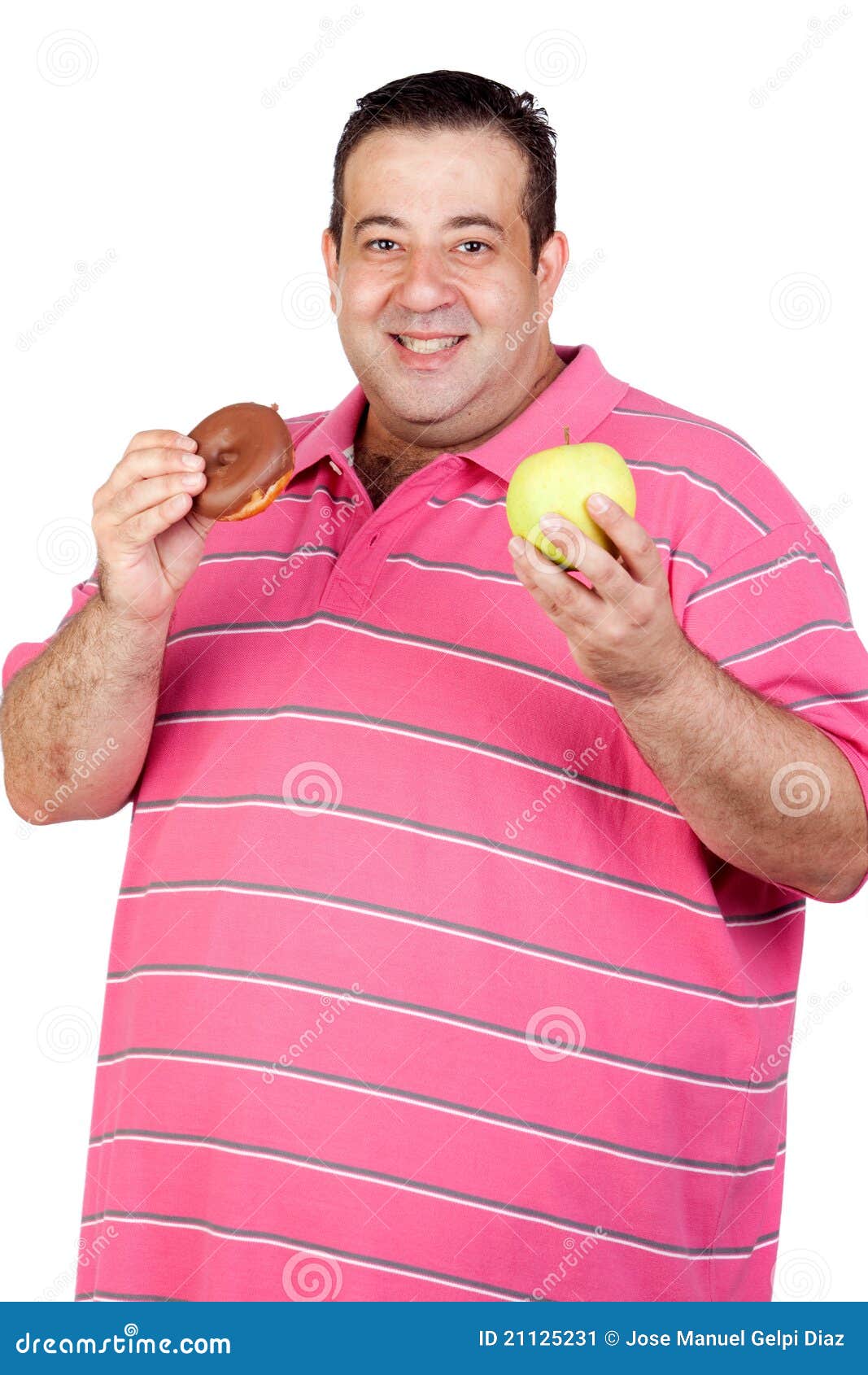 Fat Man Deciding Candy Apple Stock Photos - Free & Royalty-Free Stock ...