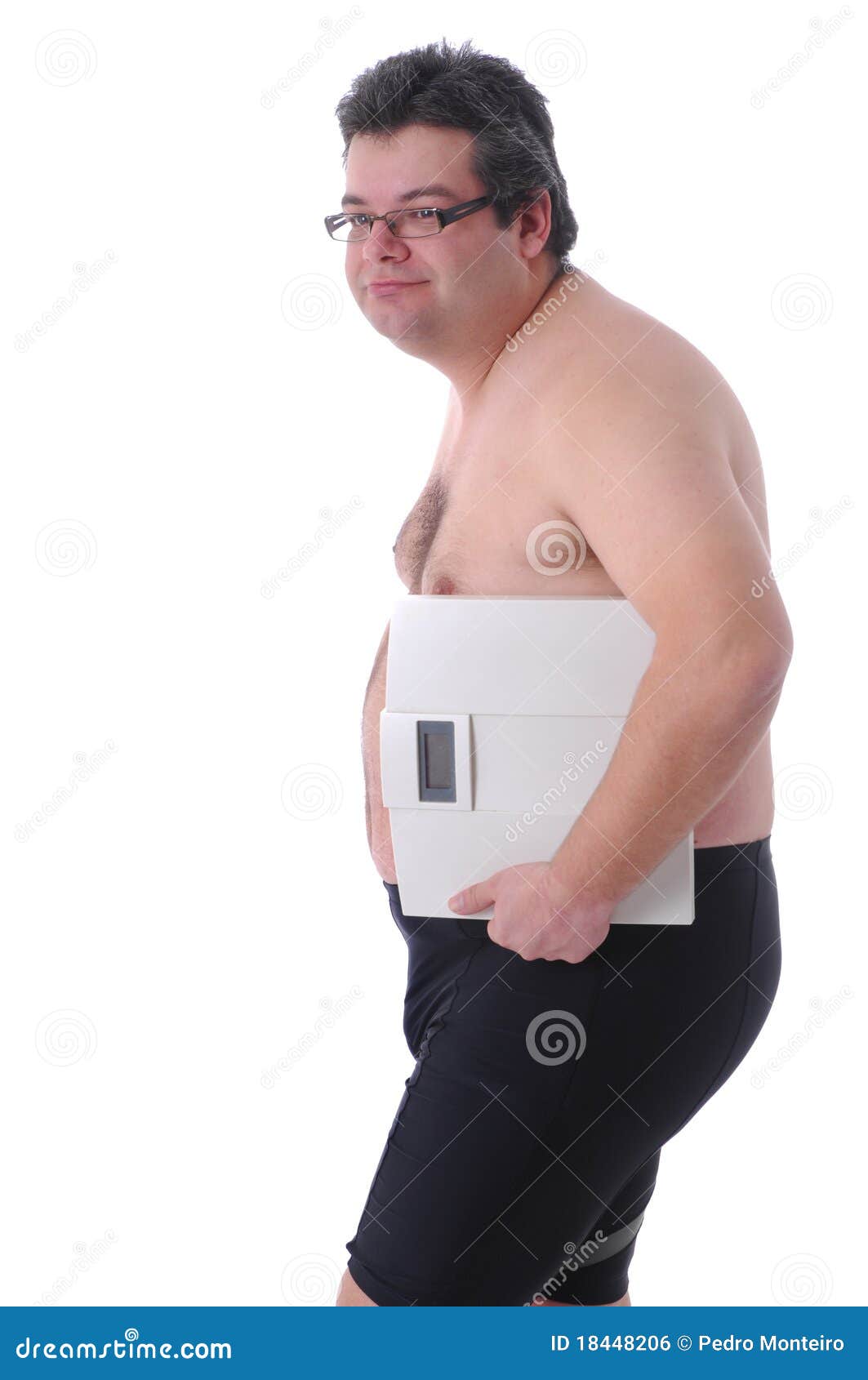 Fat man doing workout stock photo. Image of cycle, exercise - 18448206