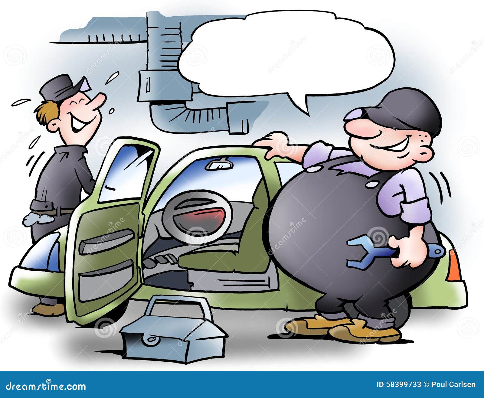 Fat Man Examining Car Royalty-Free Stock Photography | CartoonDealer ...