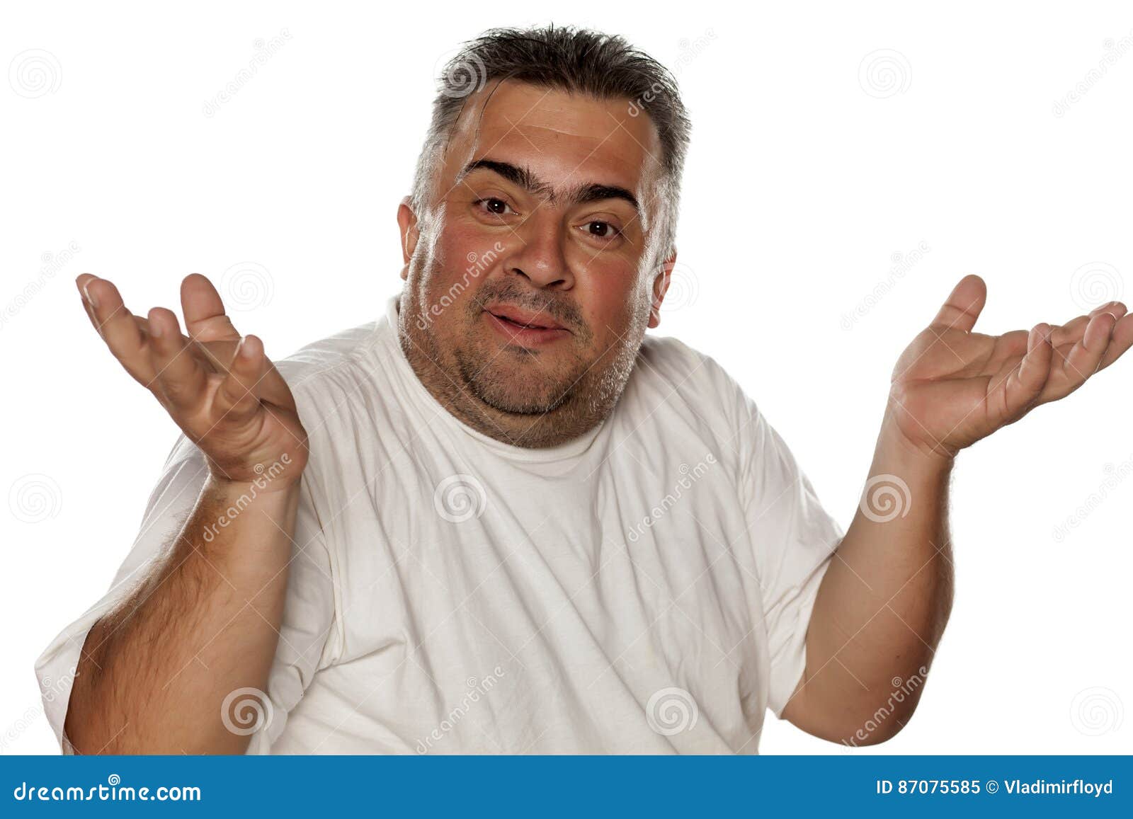 Fat man explaining stock image. Image of explains, male - 87075585