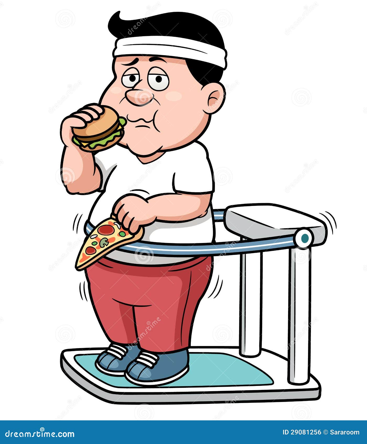 Fat man fitness stock vector. Illustration of health - 29081256