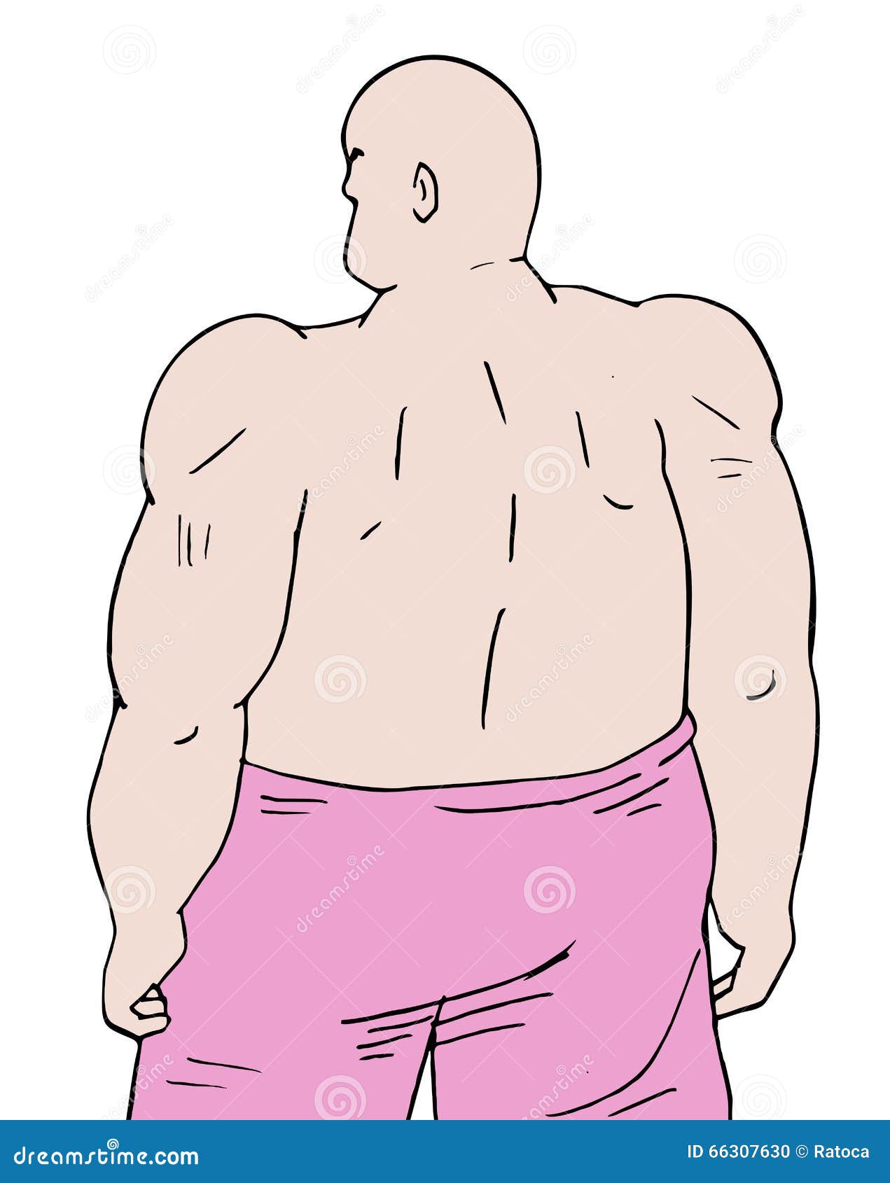 Fat man illustration stock vector. Illustration of cartoon - 66307630