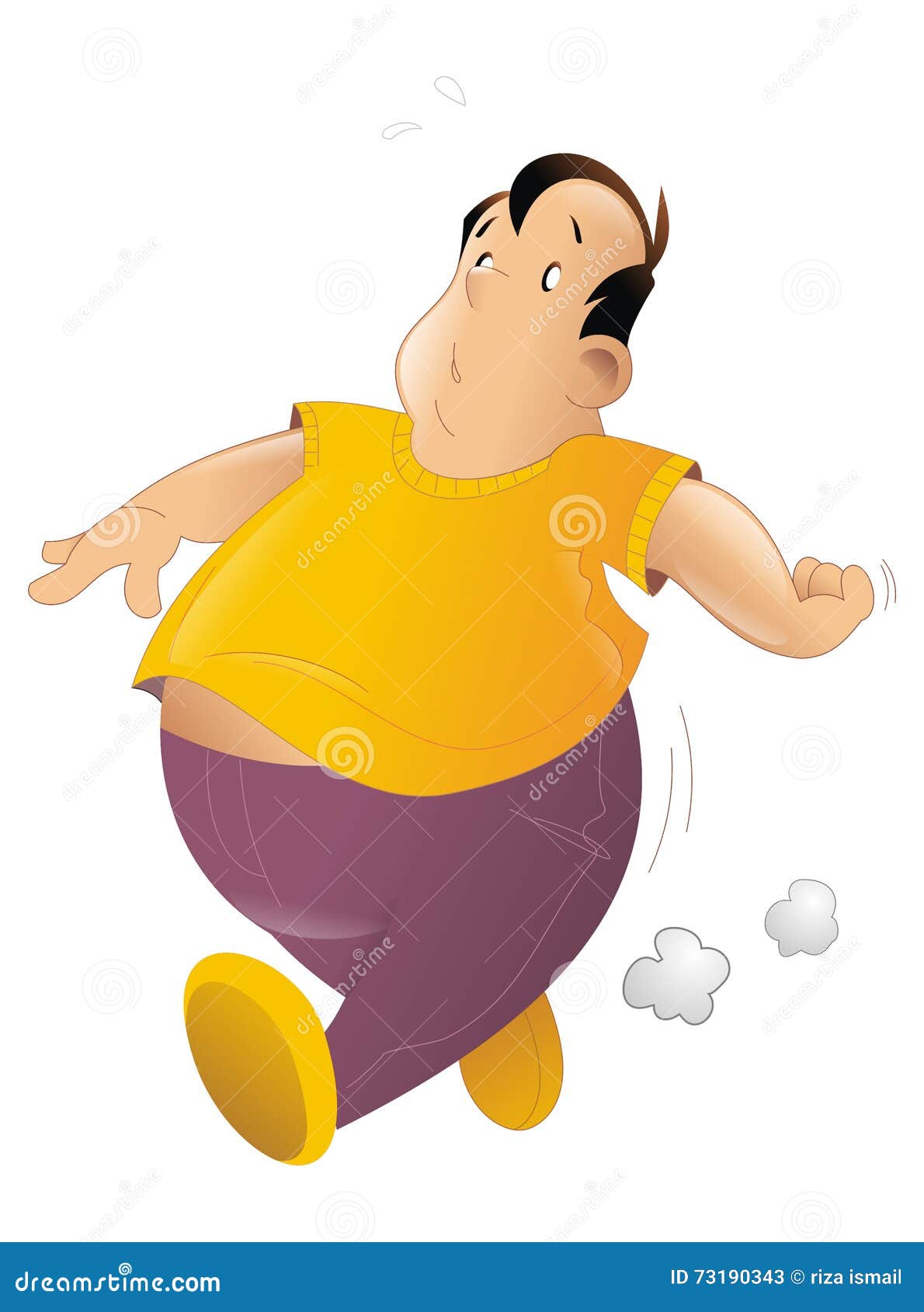 Fat Person Running Cartoon