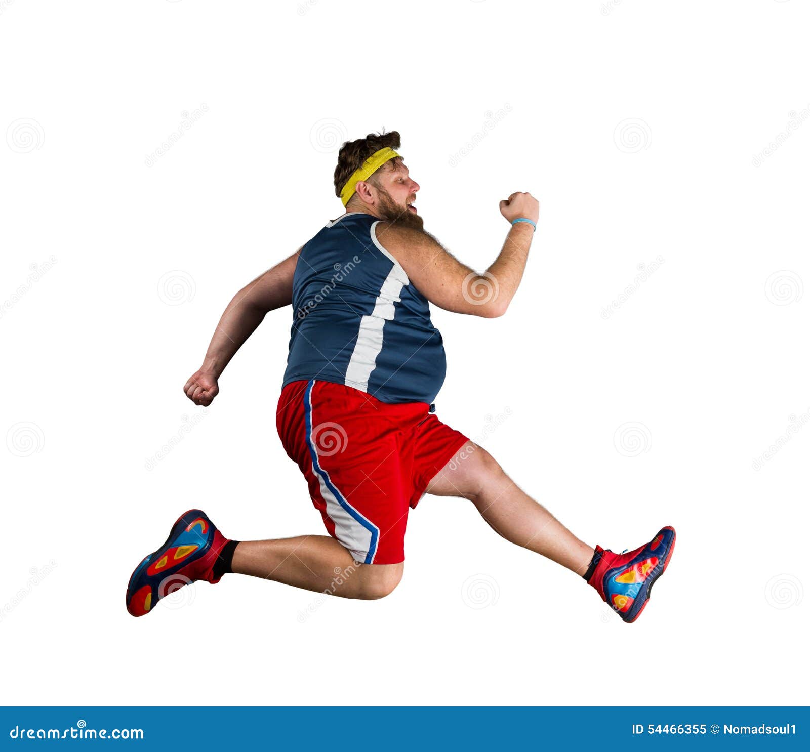 Fat Dude Running Track