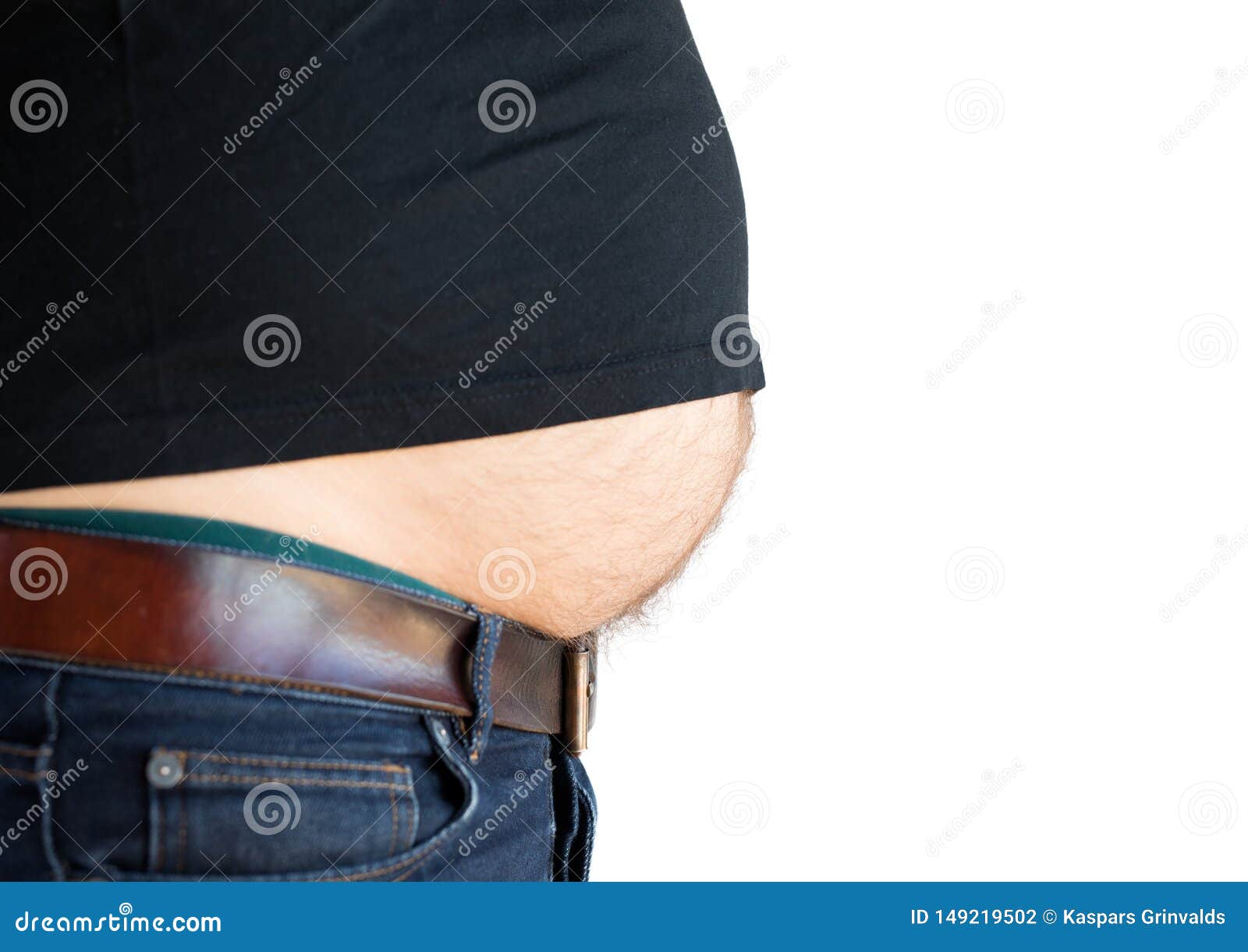 Fat Man`s Stomach Falling Out of Shirt Stock Photo - Image of falling ...