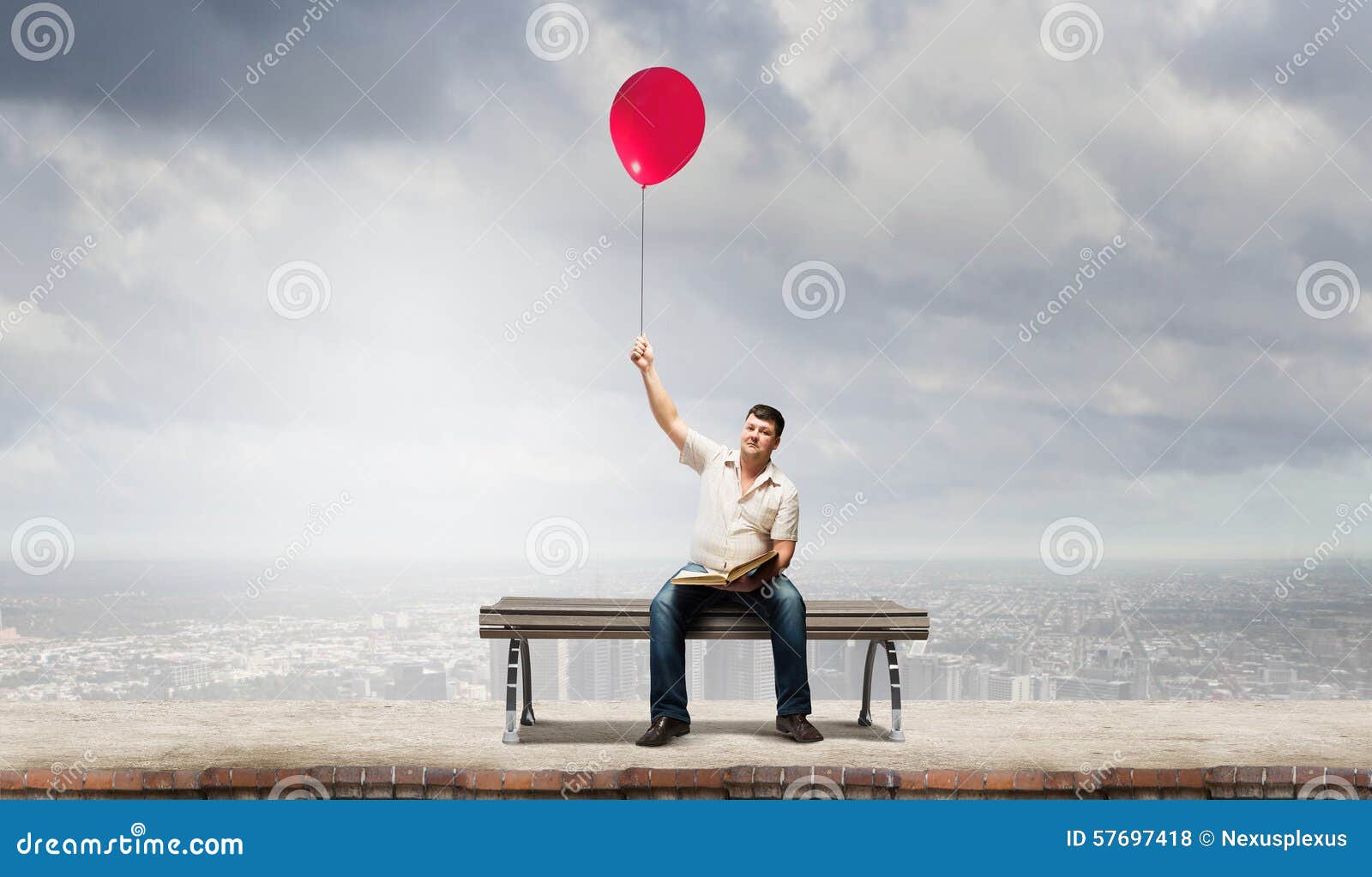 Fat man stock photo. Image of outdoor, horizon, read - 57697418