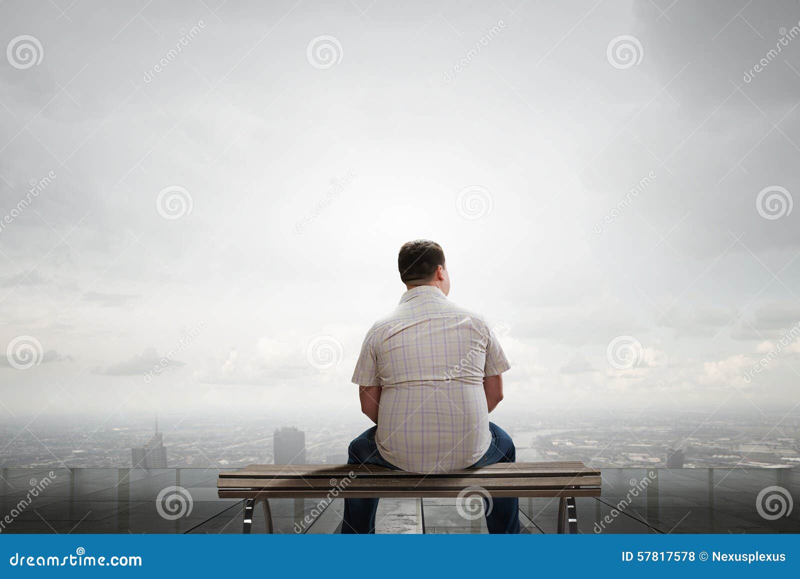 Fat man stock photo. Image of outdoor, lifestyle, bench - 57817578