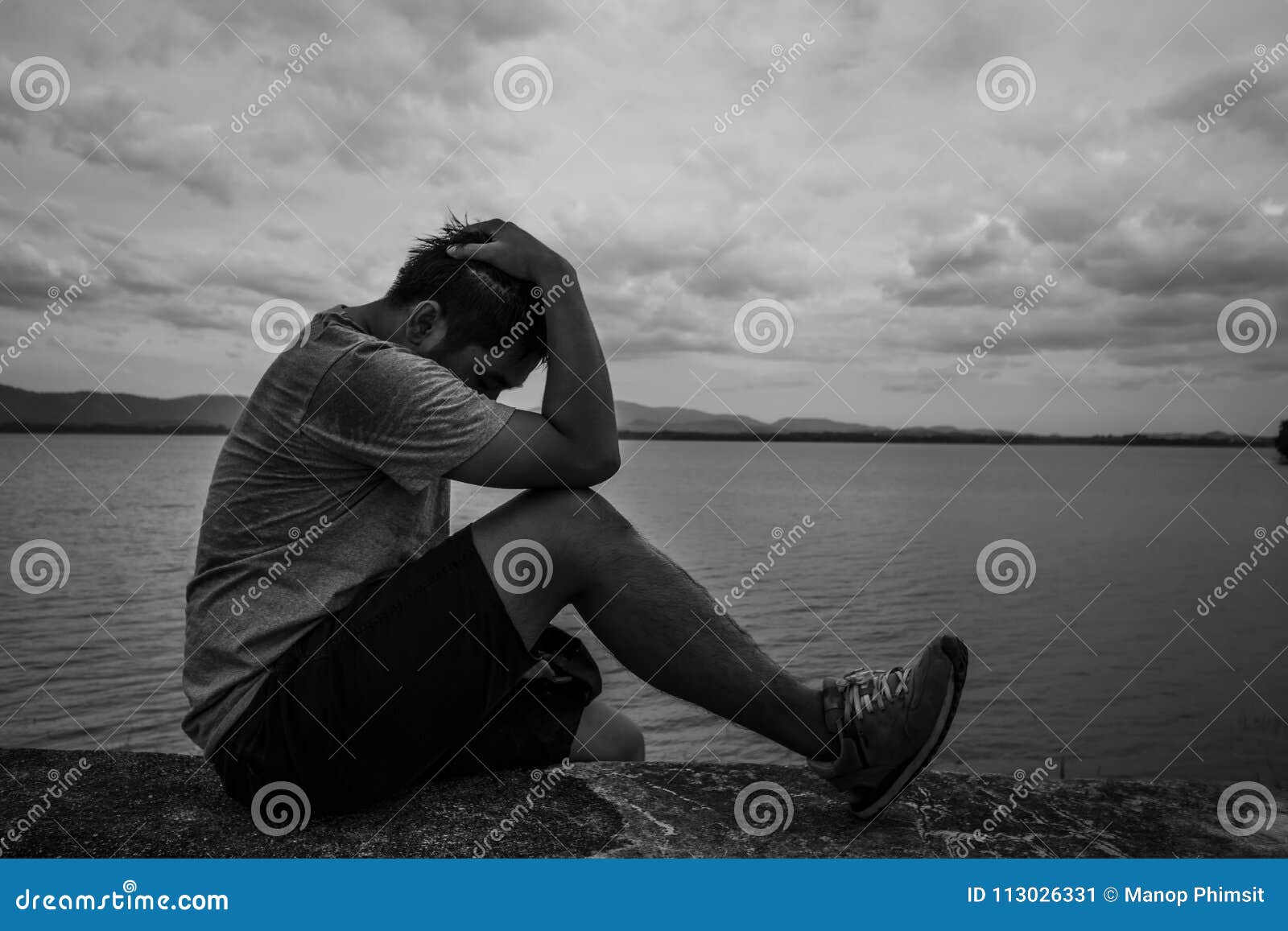 Fat man is stressed stock image. Image of sadness, exercise - 113026331