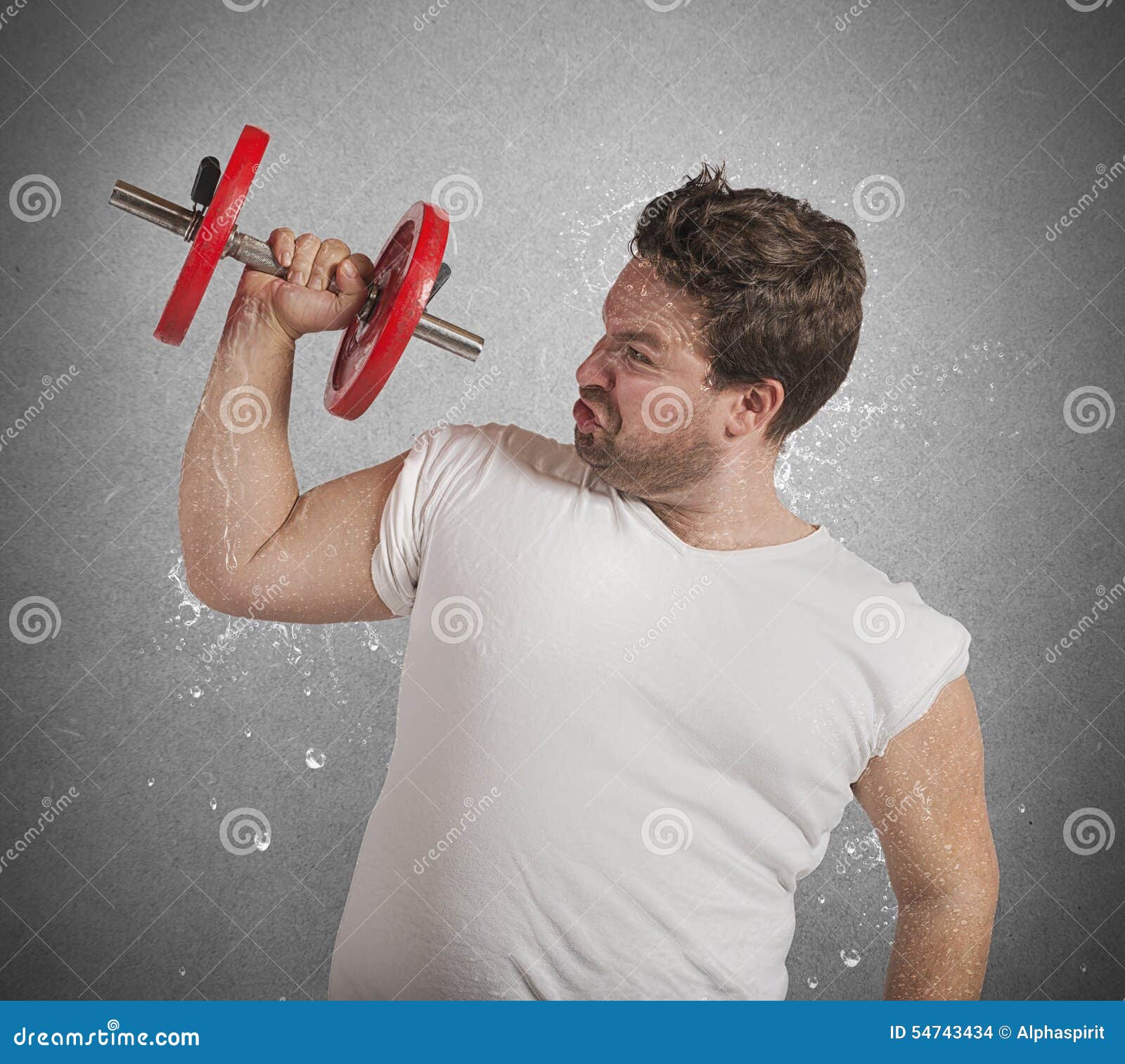 Fat man sweats stock photo. Image of bodybuilder, hold - 54743434