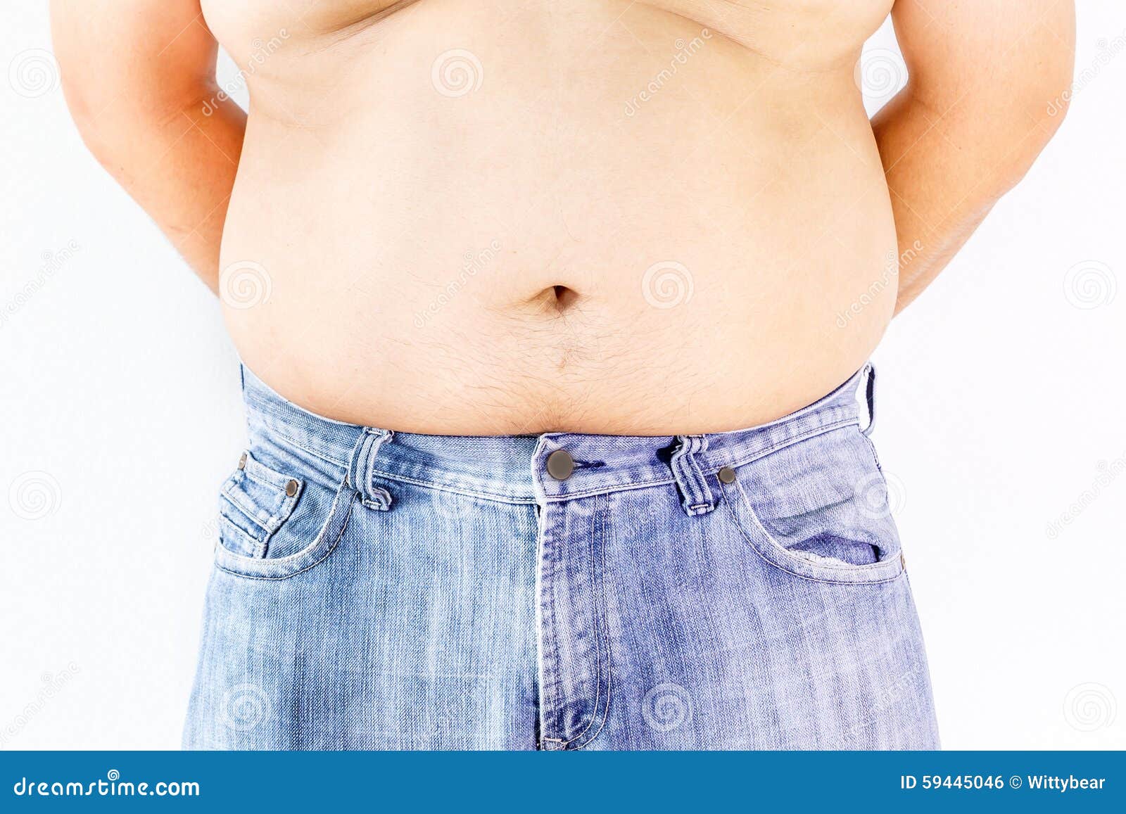 Fat Man on White Background Stock Photo - Image of lifestyle, adult ...