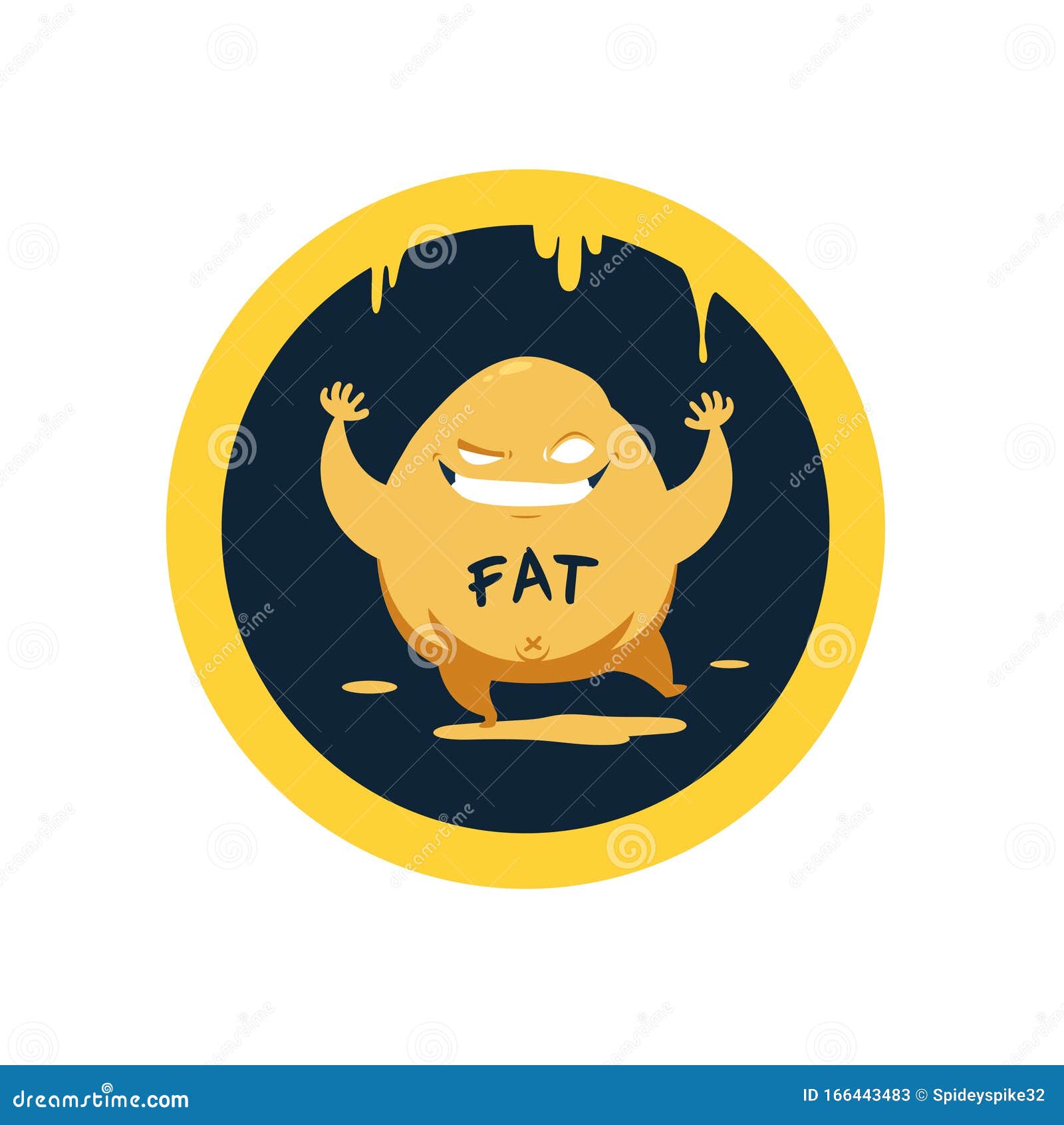 The Fat Monster. Isolated Vector Illustration Stock Illustration ...