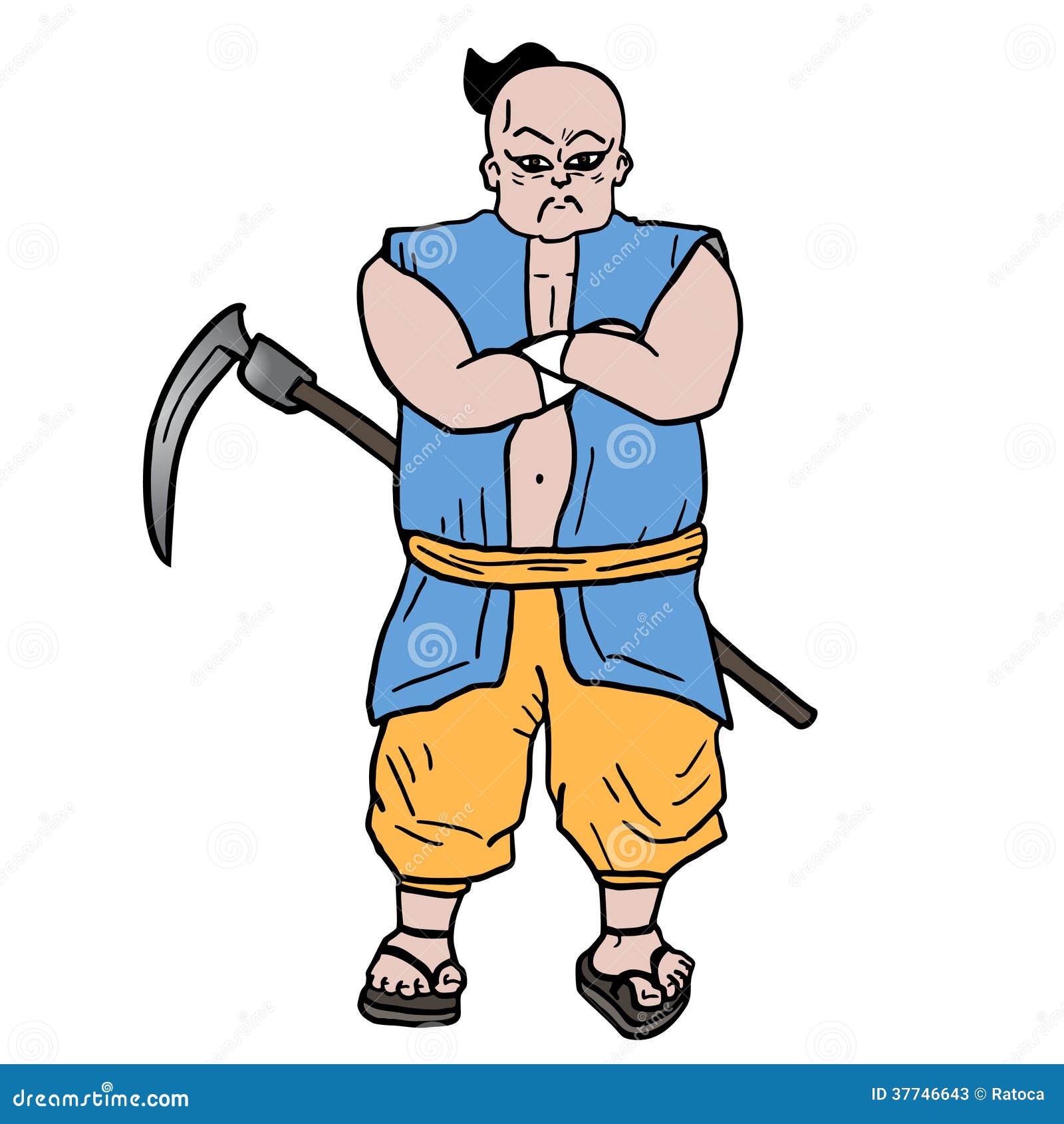 Fat ninja stock vector. Illustration of doll, sword, military - 37746643
