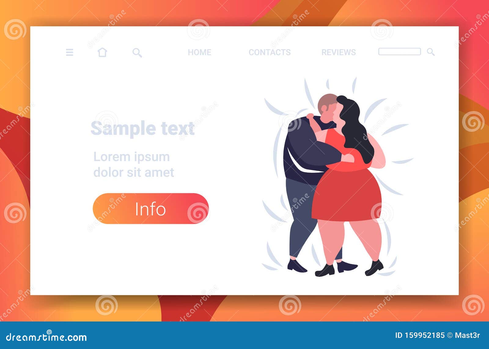 Old Couple Obesity Infographic Vector Illustration