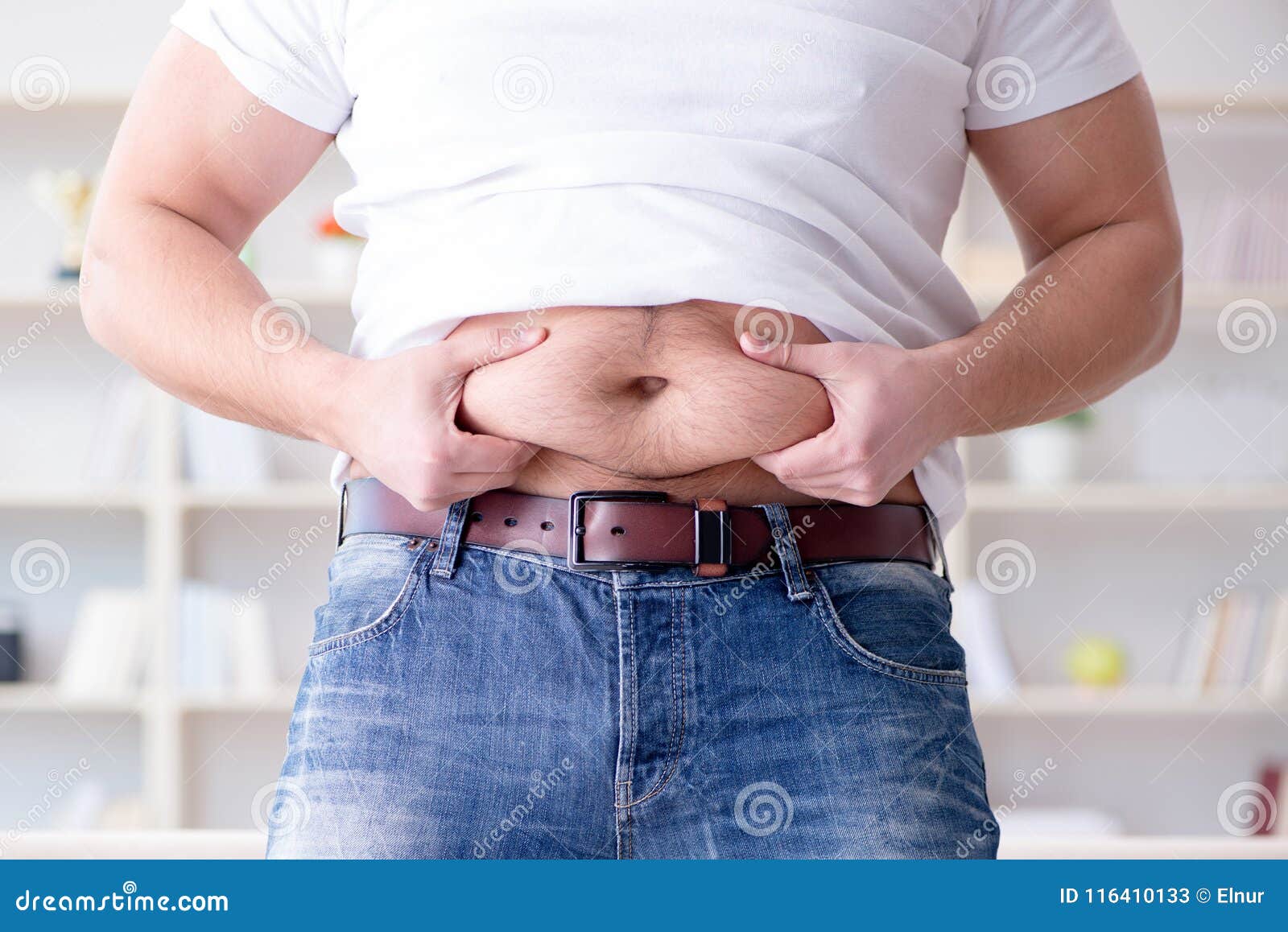 The Fat Obese Man in Dieting Concept Stock Image - Image of lifestyle ...