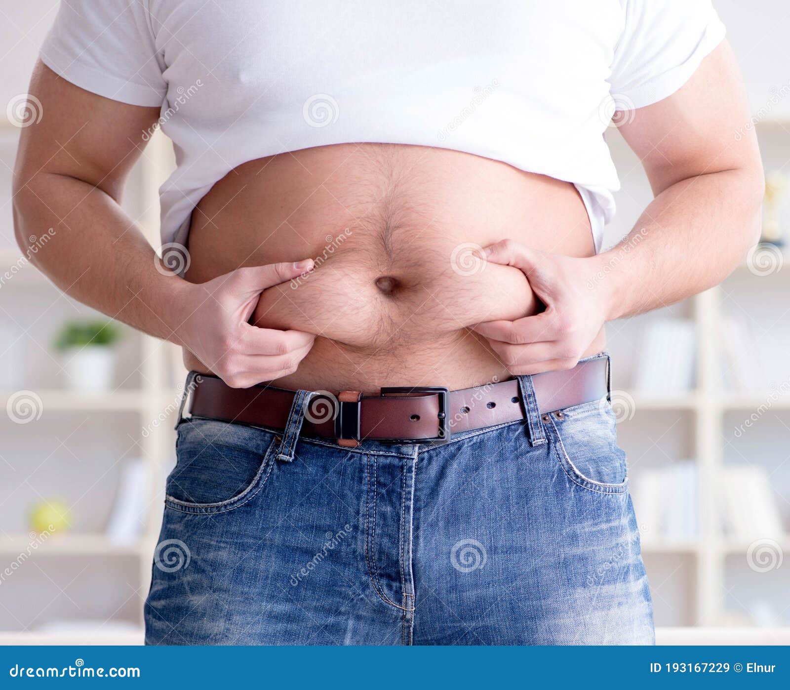 Fat Obese Man in Dieting Concept Stock Image - Image of liposuction ...
