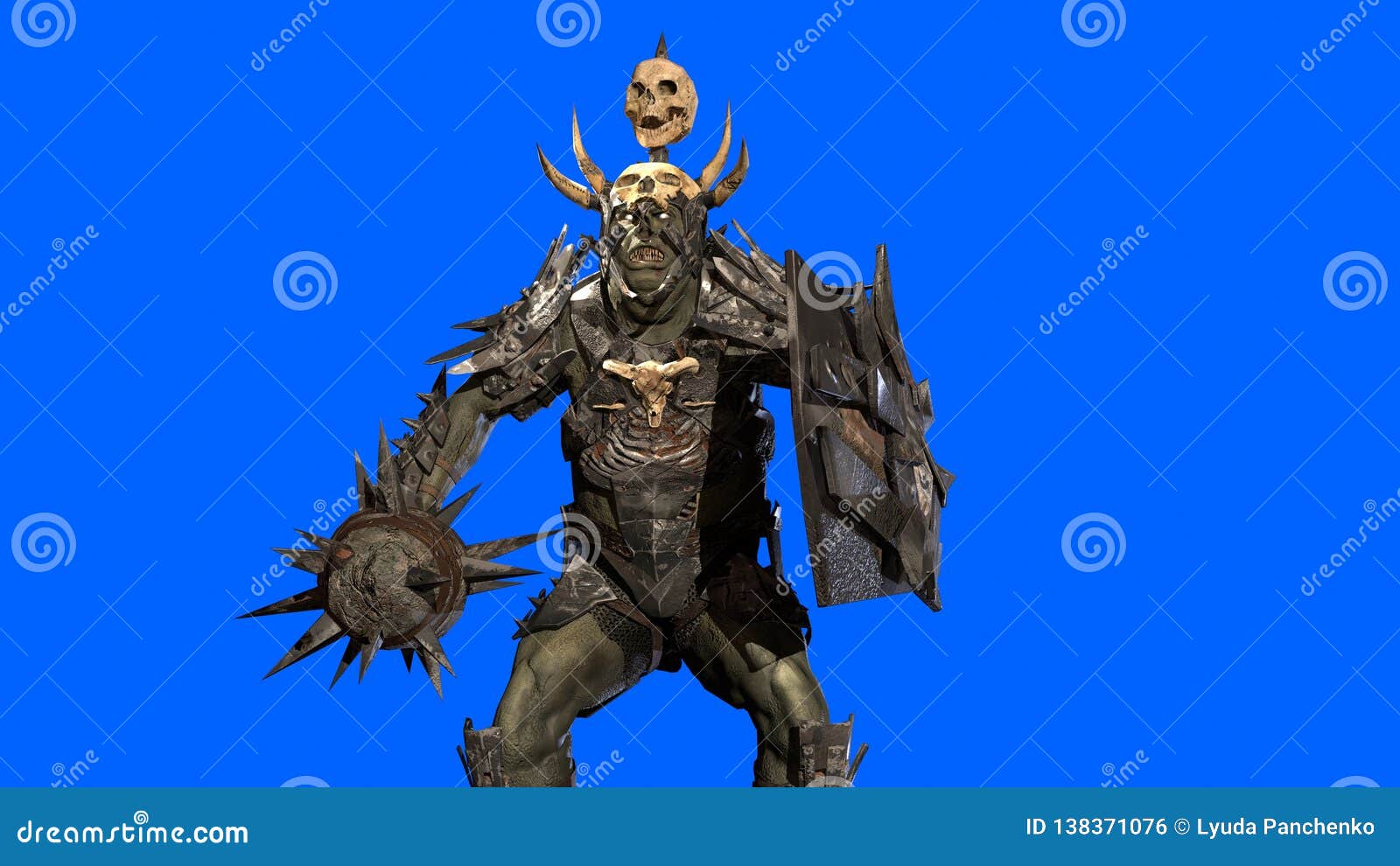 Rat In Armor With A Cudgel And A Shield Vector Illustration ...