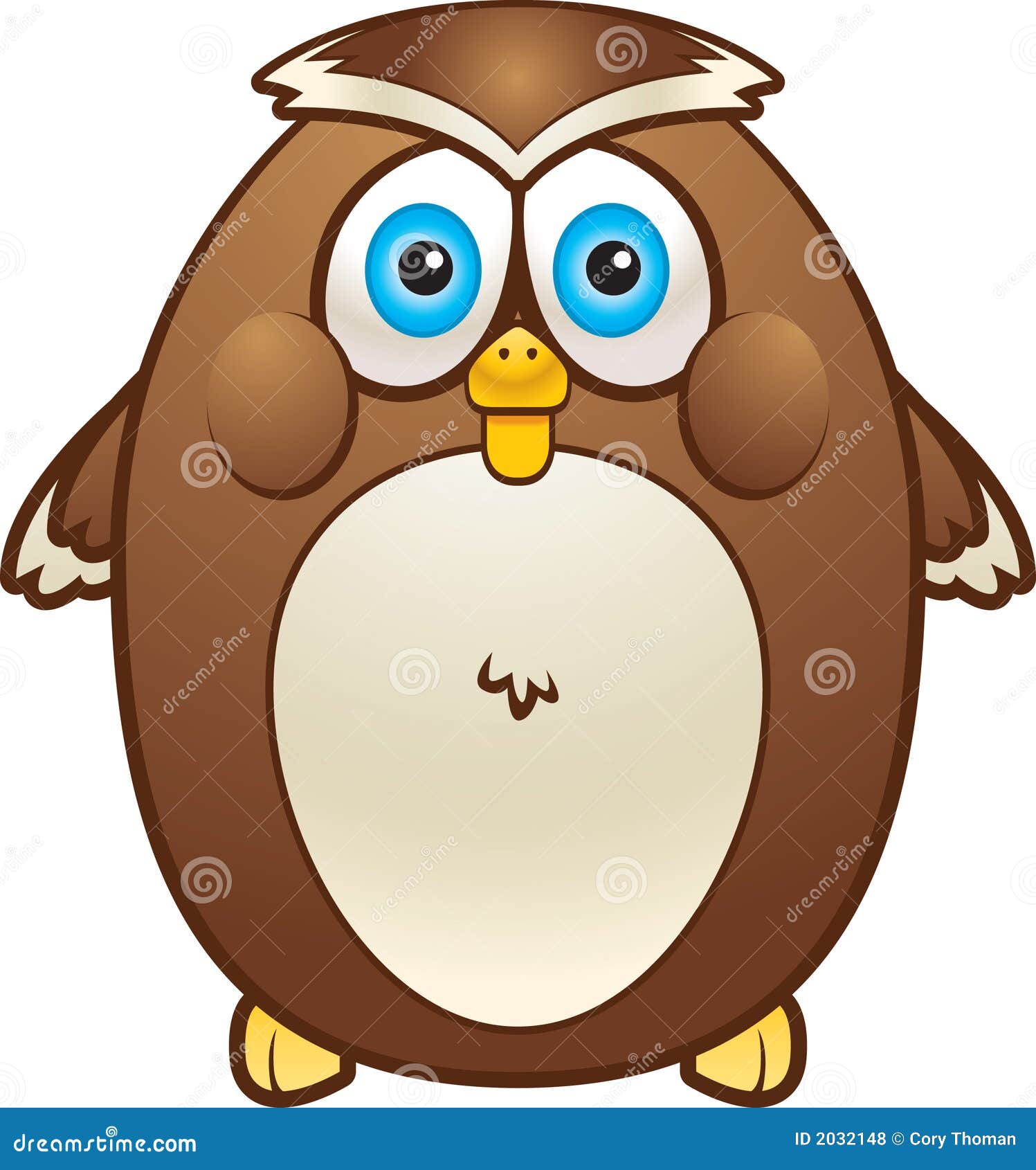Fat Owl stock vector. Illustration of cartoon, vector - 2032148