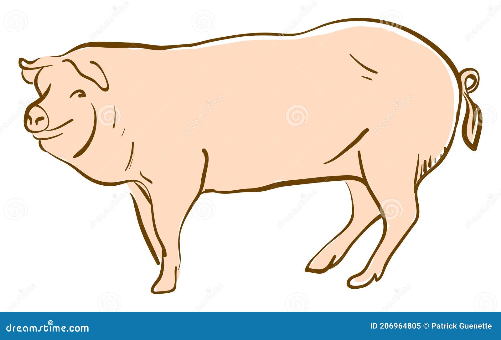 Fat Pig, Illustration, Vector Stock Vector - Illustration of wealth ...