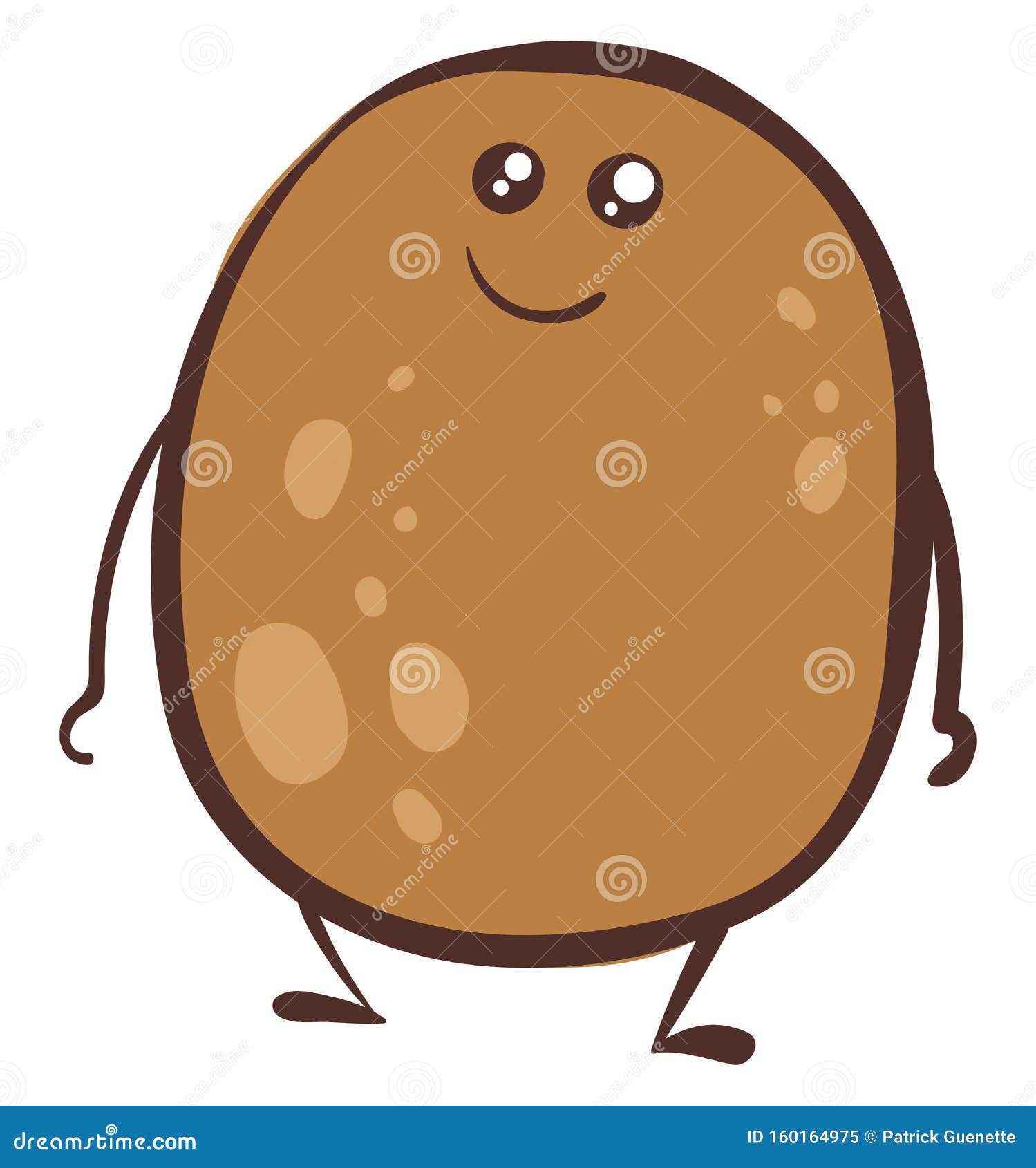 Fat Potato, Vector or Color Illustration Stock Vector - Illustration of ...