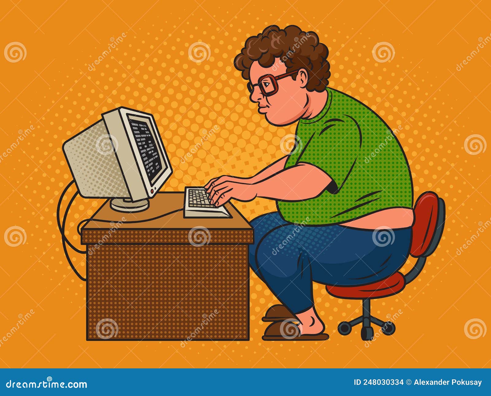 Fat Programmer Stock Illustrations – 54 Fat Programmer Stock ...