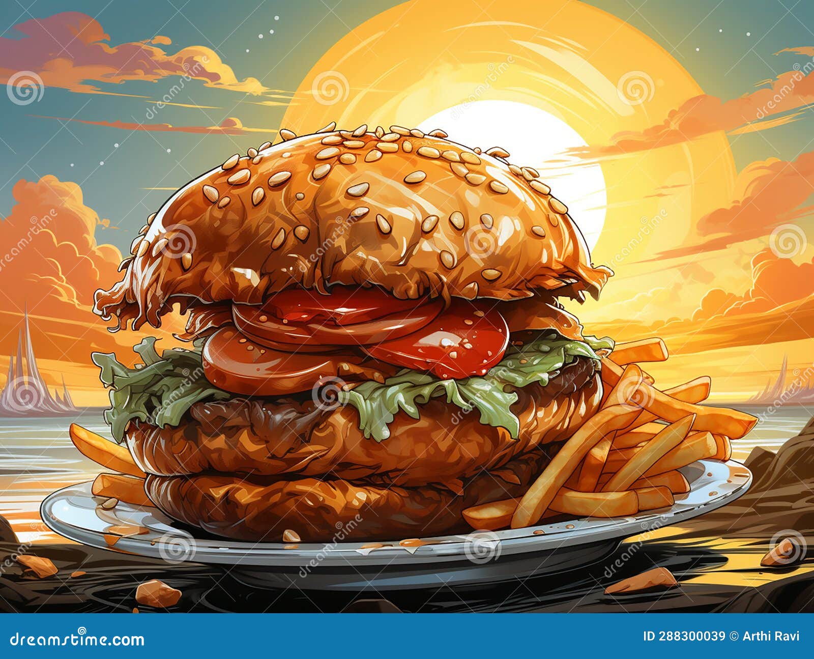 Illustration of Rabbit Eating Junk Food Stock Illustration ...