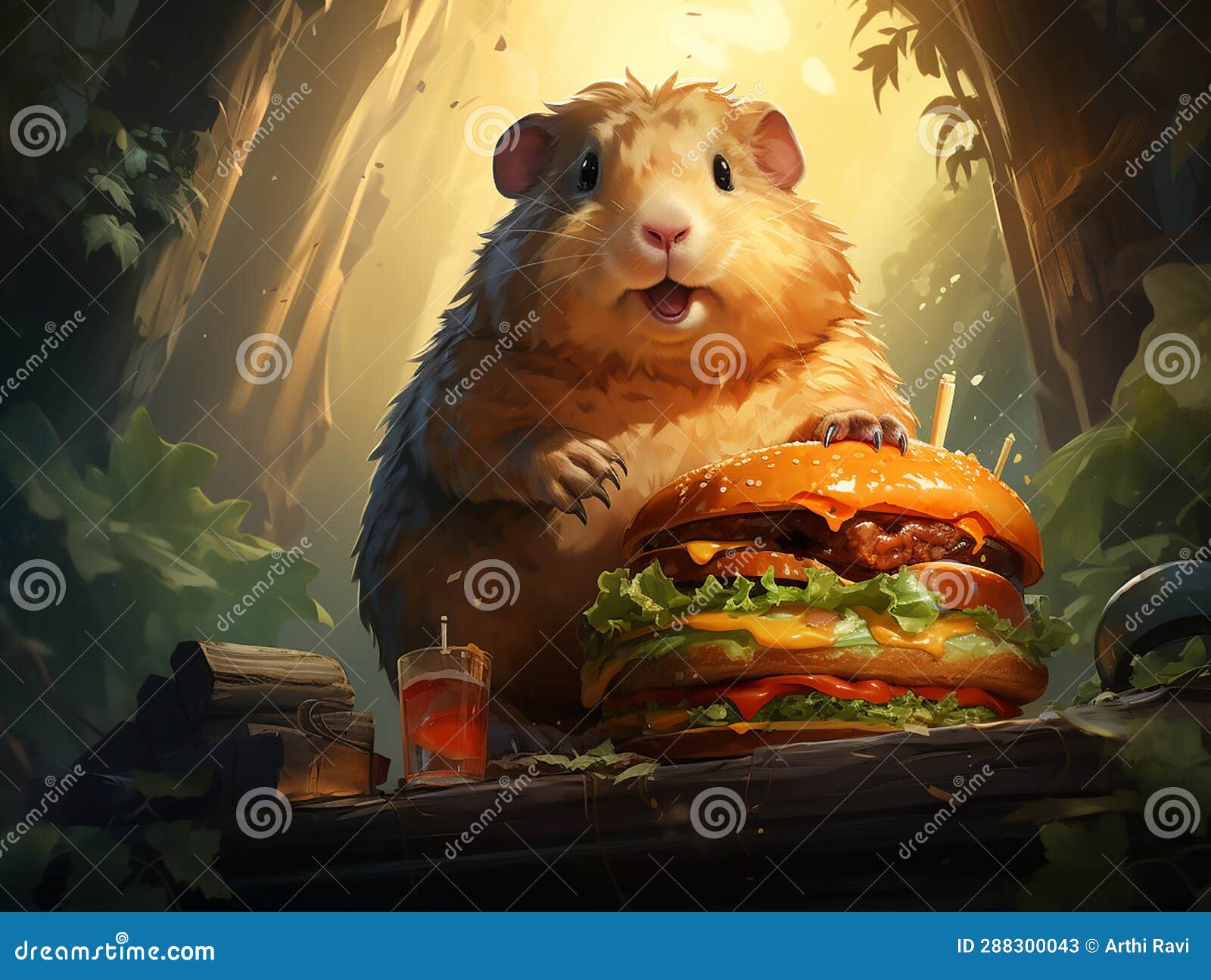 Illustration of Rabbit Eating Junk Food Stock Image - Image of isolated ...