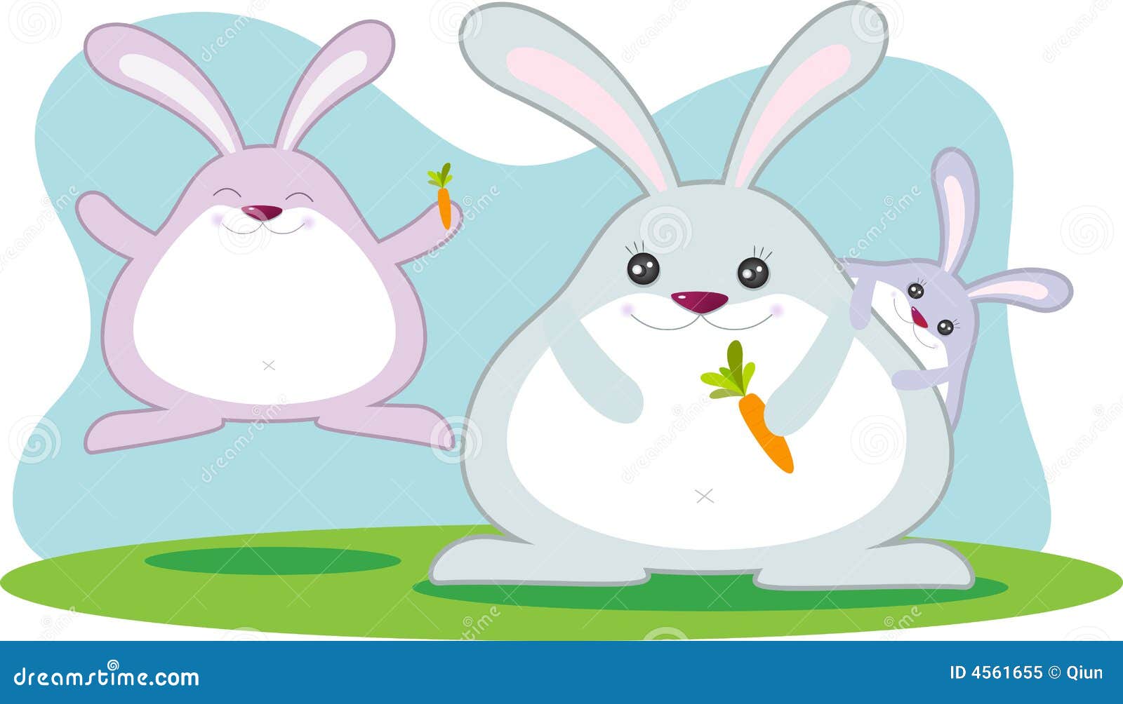 Fat Rabbit Family stock vector. Illustration of animal - 4561655