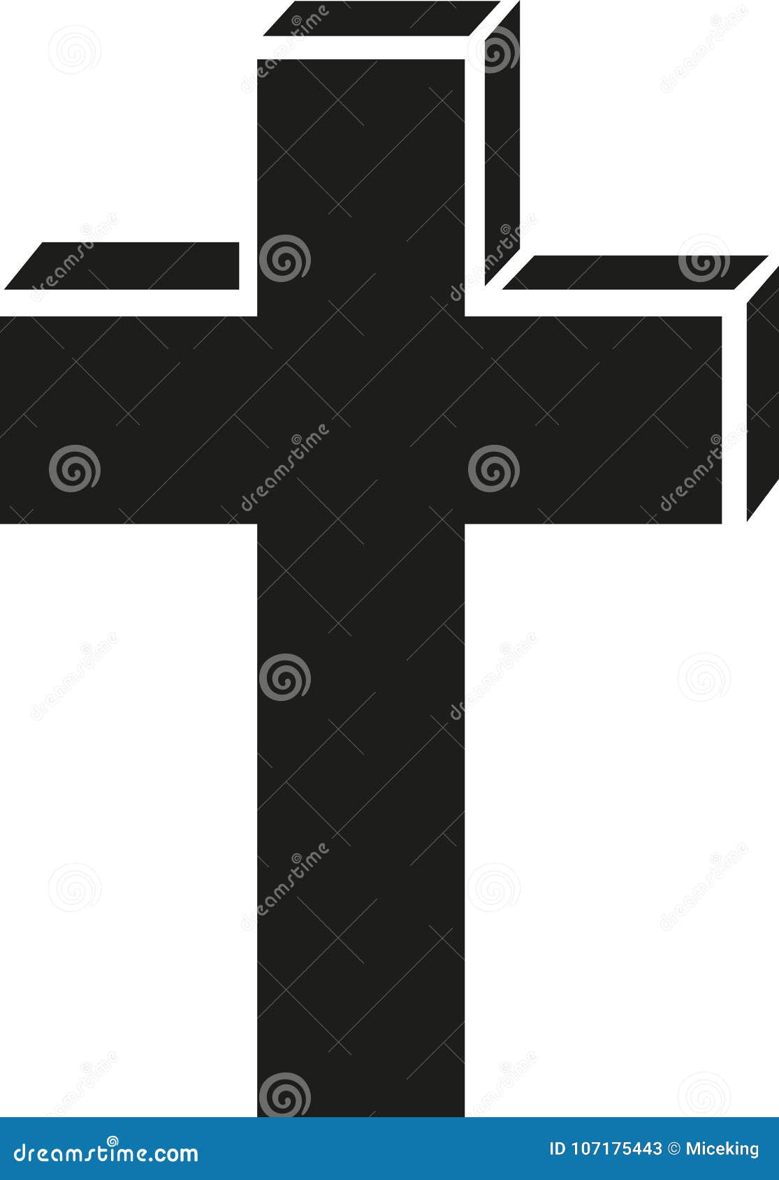 Fat religious cross stock vector. Illustration of vector - 107175443