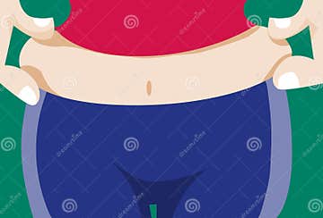 Fat Rolls Around the Hips stock illustration. Illustration of woman ...