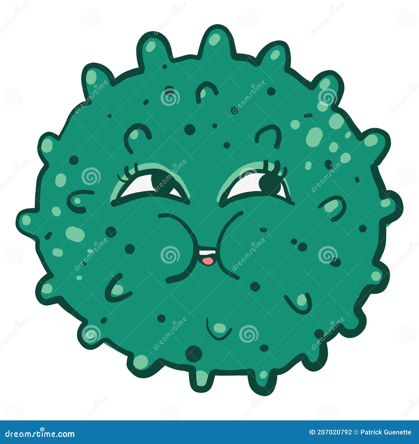 Fat Round Virus, Illustration, Vector Stock Vector - Illustration of ...