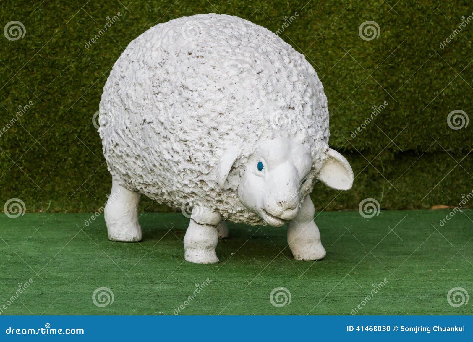 Fat sheep statue standing. stock photo. Image of nature - 41468030