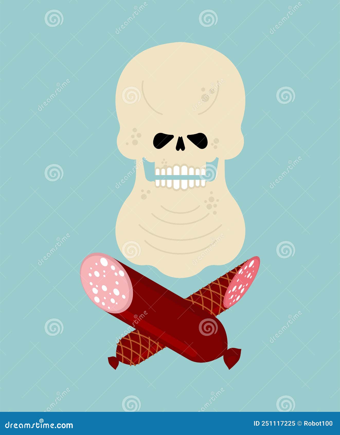 Fat Skull. Thick Skeleton Head Stock Vector - Illustration of cartoon ...