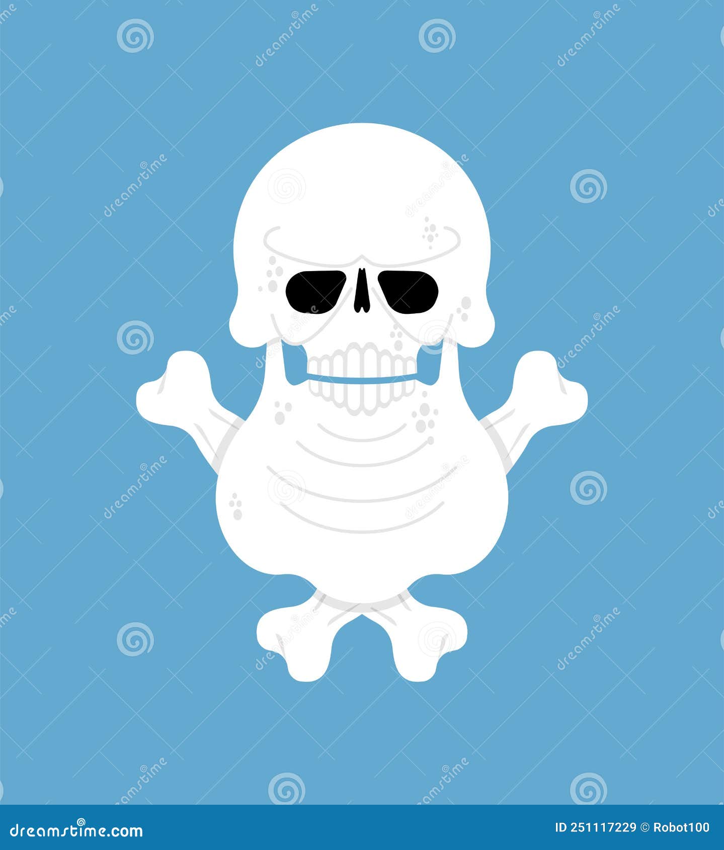 Fat Skull. Thick Skeleton Head Stock Vector - Illustration of beef ...