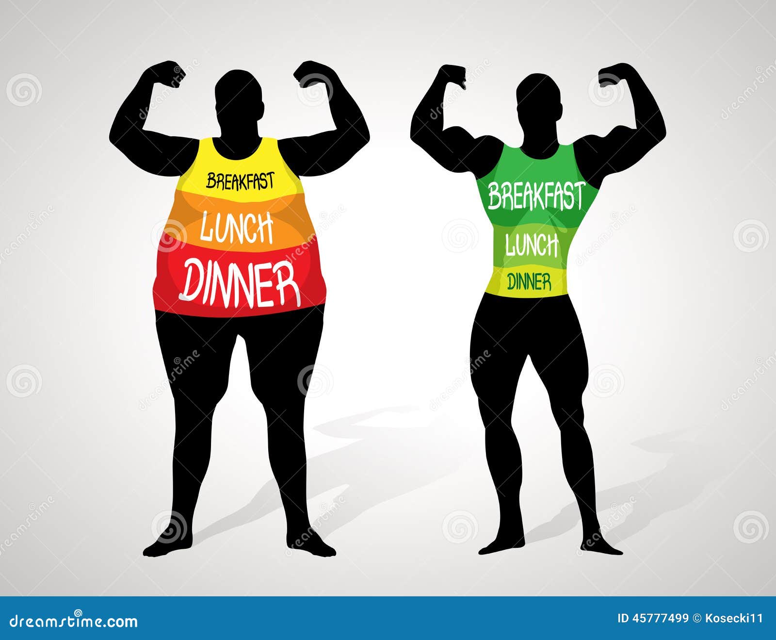 Fat And Slim Stock Photo - Image: 45777499