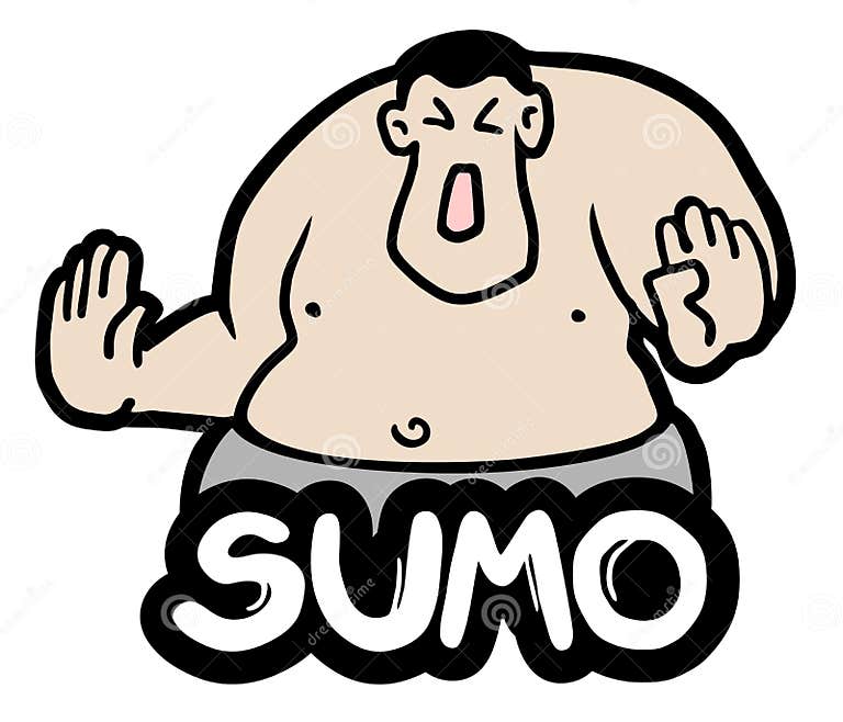 Fat sumo stock vector. Illustration of overweight, design - 31863423