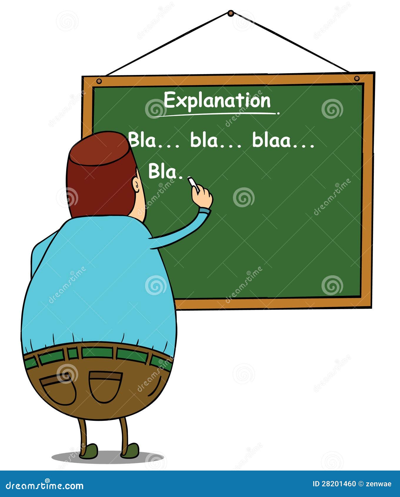 Fat Teacher Writing on Board Stock Vector - Illustration of ...