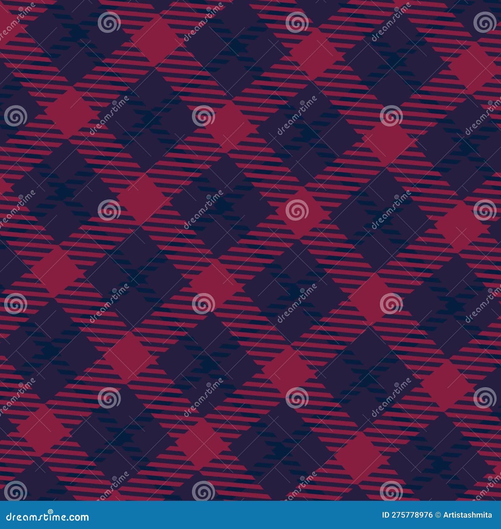 Plaid Pattern in Unique Style Stock Illustration - Illustration of ...