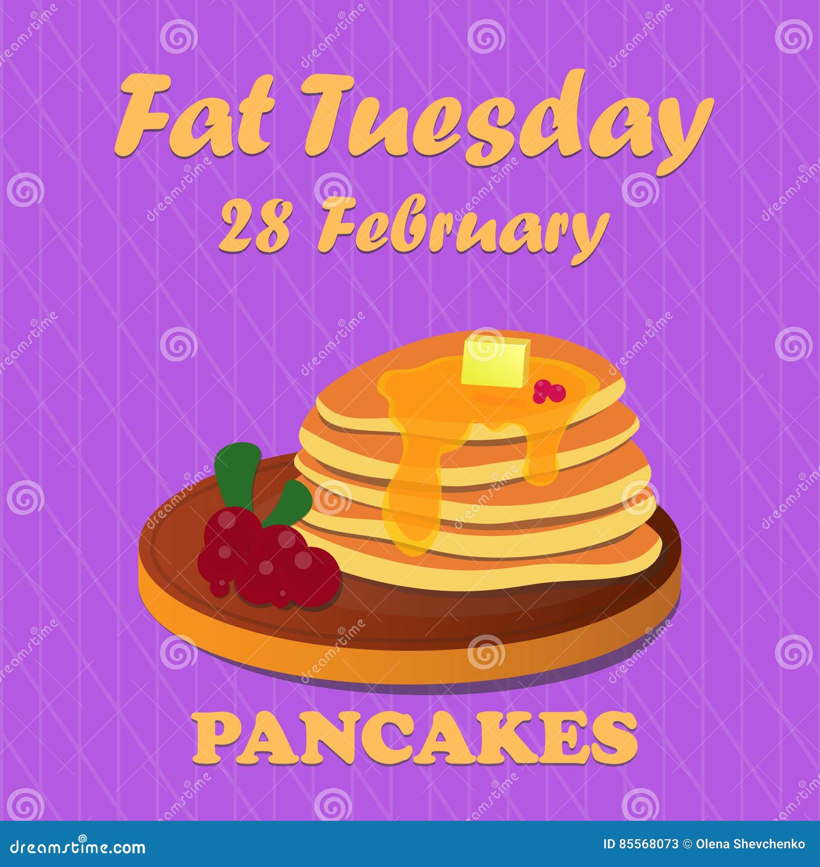 Fat Tuesday celebration stock vector. Illustration of dessert - 85568073