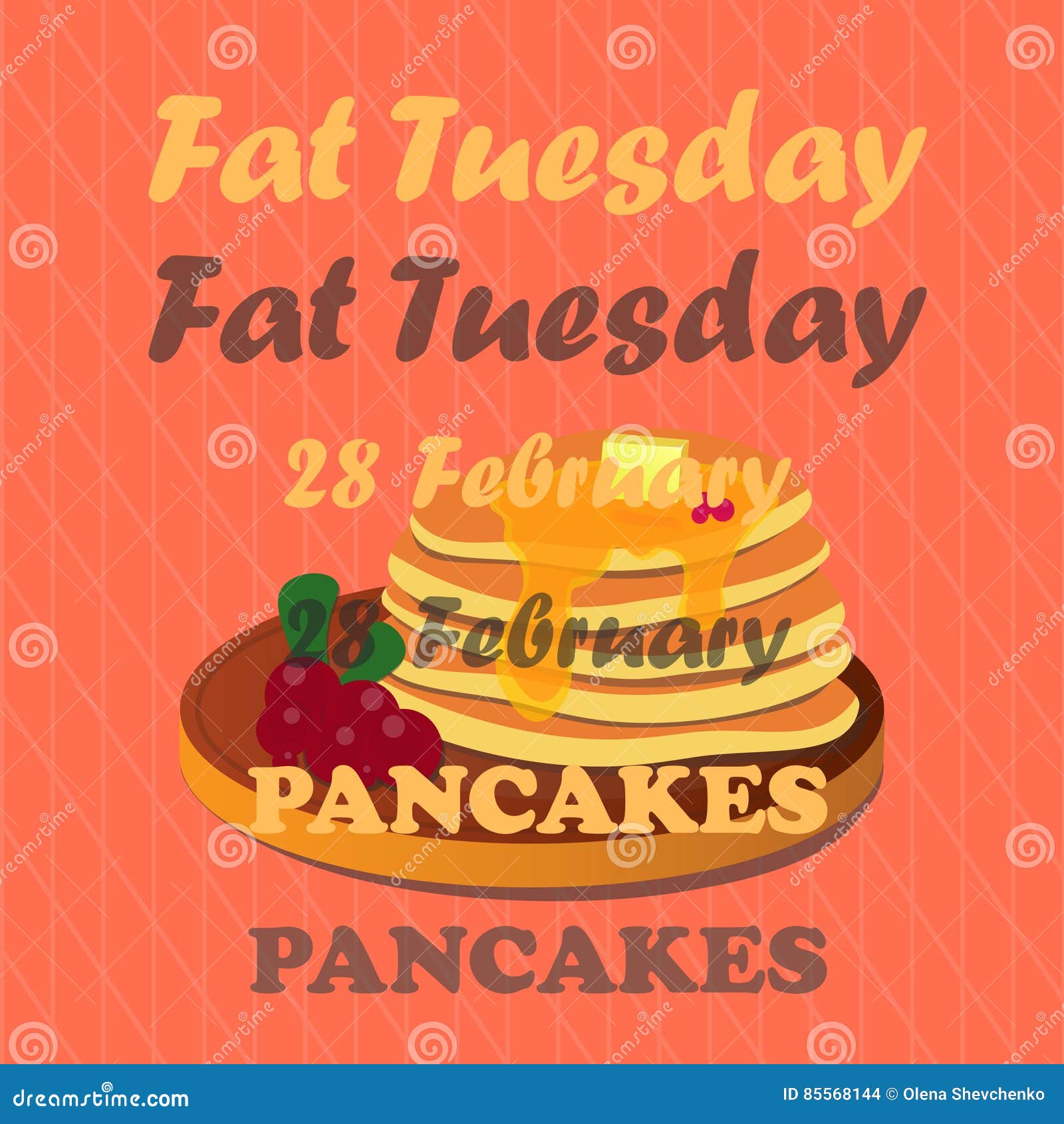 Fat Tuesday celebration stock vector. Illustration of bakery - 85568144