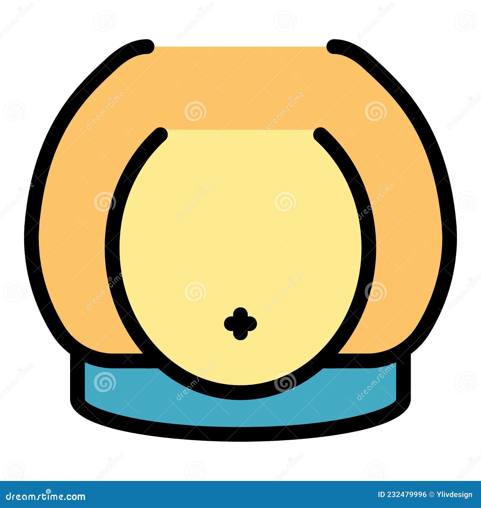 Fat Tummy Icon Color Outline Vector Stock Vector - Illustration of ...