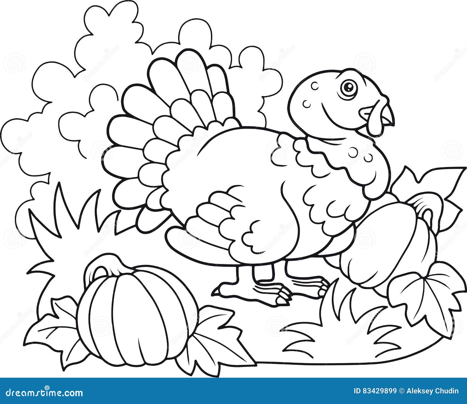 Fat Turkey Walking on the Farm Stock Vector - Illustration of turkey ...