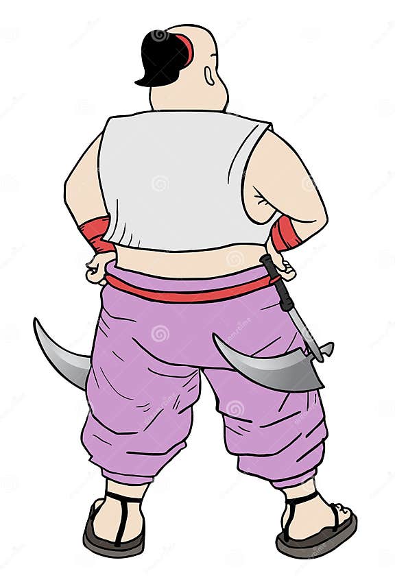 Fat warrior stock vector. Illustration of hand, creative - 42283319